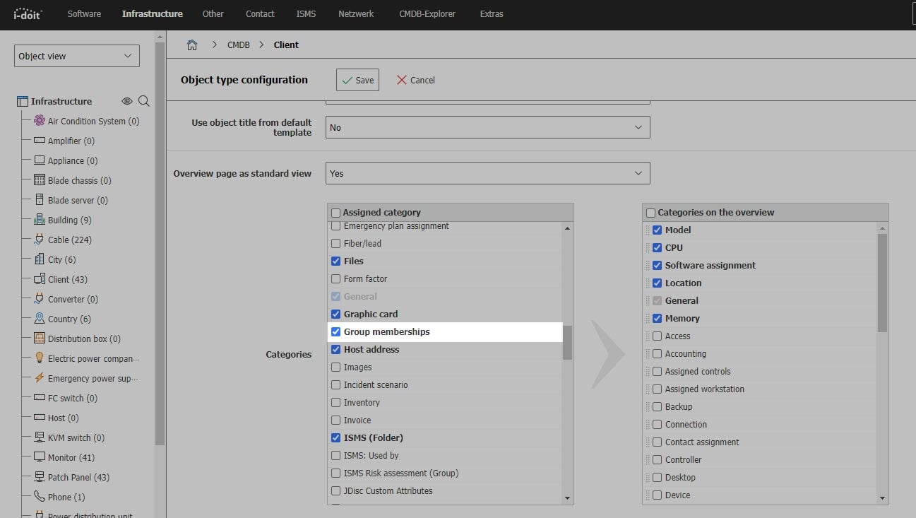 Using object groups in i-doit