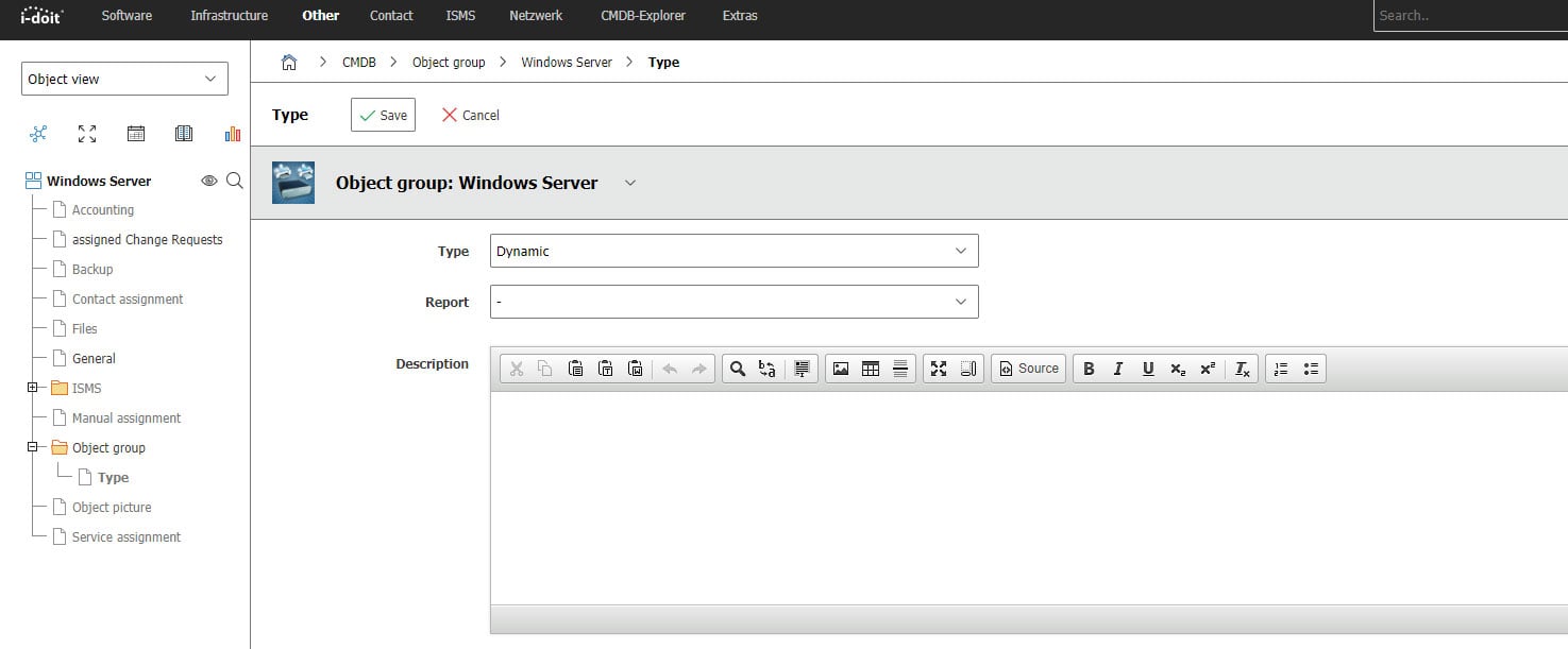 Using object groups in i-doit