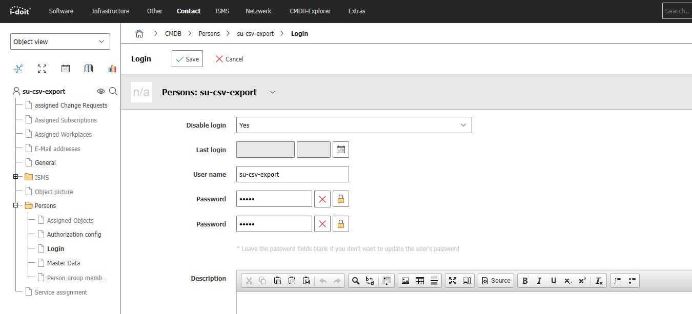 Automated CSV export with i-doit