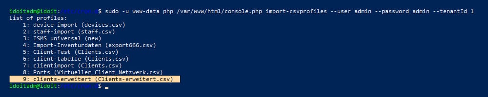 Automated CSV import with i-doit